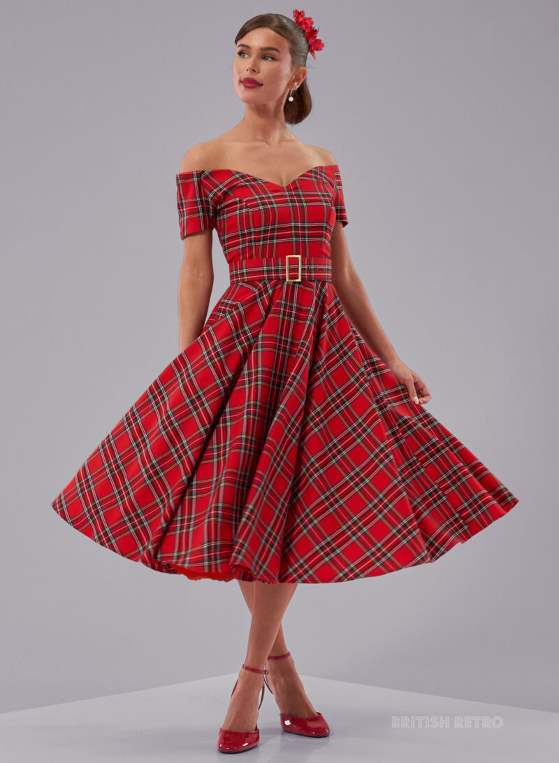 New! Dee Dee Royal Stewart Tartan Vintage 50s Full Circle Dress ...