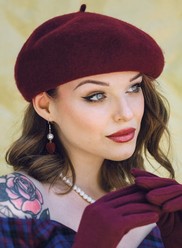 Luxe Camel 50s Style Wool Beret | British Retro
