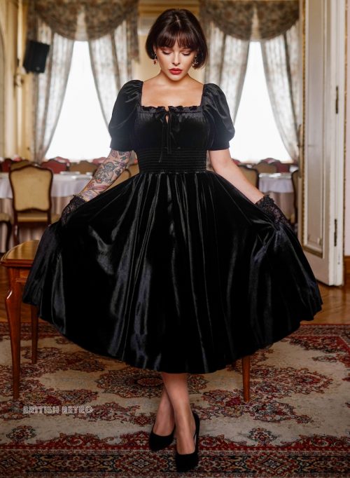 Louis Louis Midnight Blue Velvet Evening 50s Style Dress. Last Chance ...