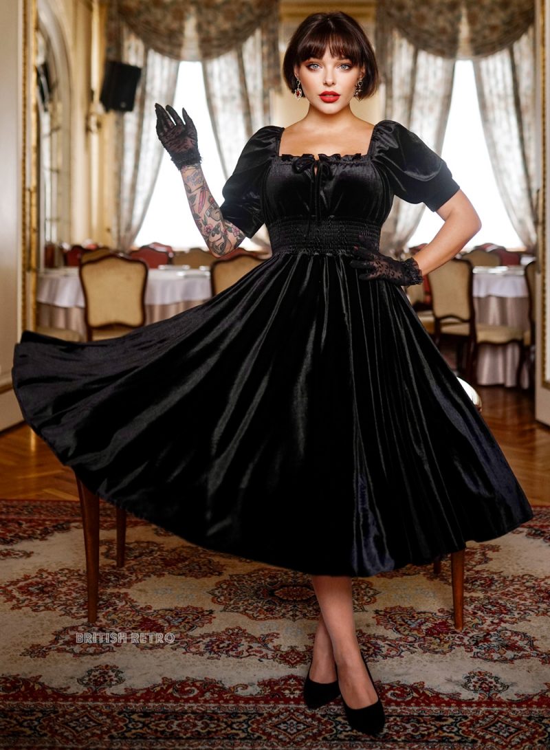 Louis Louis Black Velvet Evening 50s Style Dress. Last Chance ...
