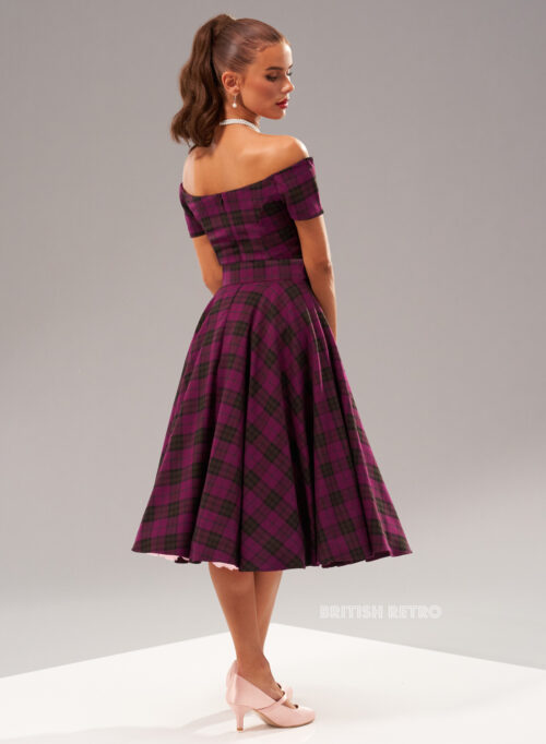 'Dee Dee' Lindsay Tartan 50s Style Full Circle Dress | British Retro