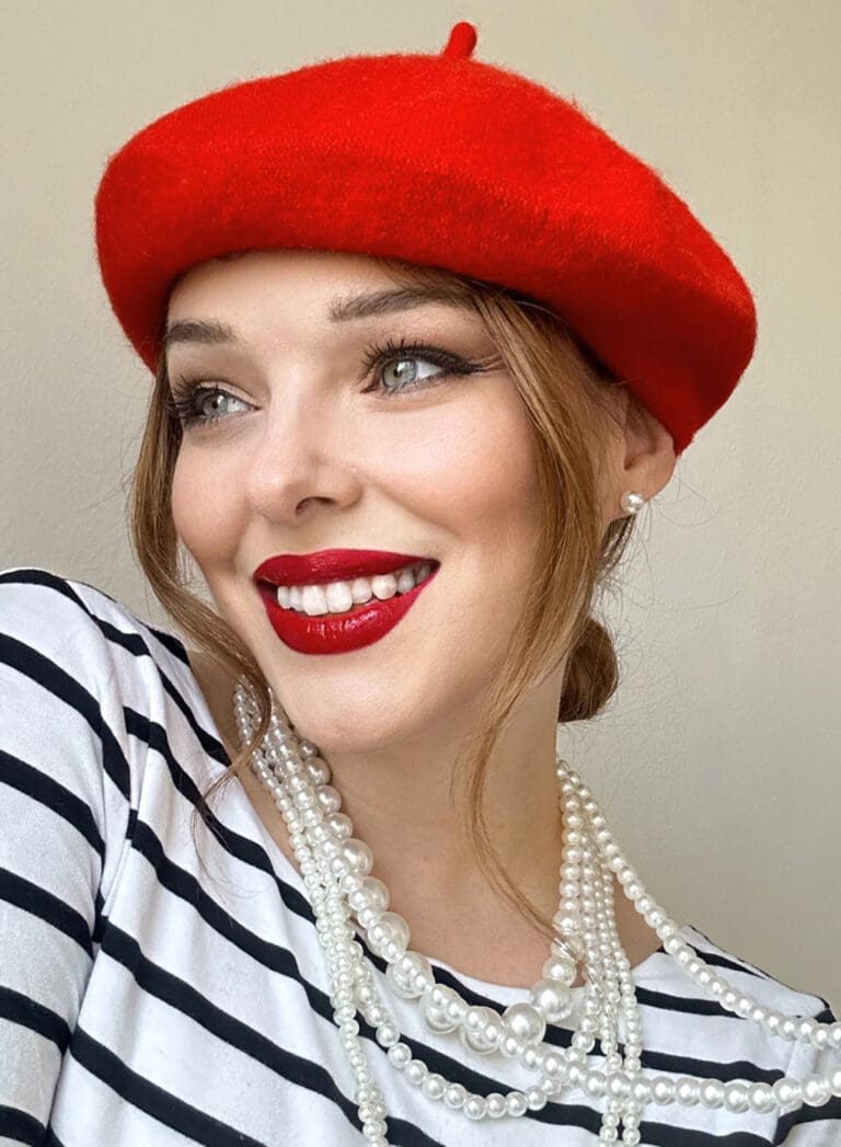 Belle Red 50s Style Wool Beret | British Retro