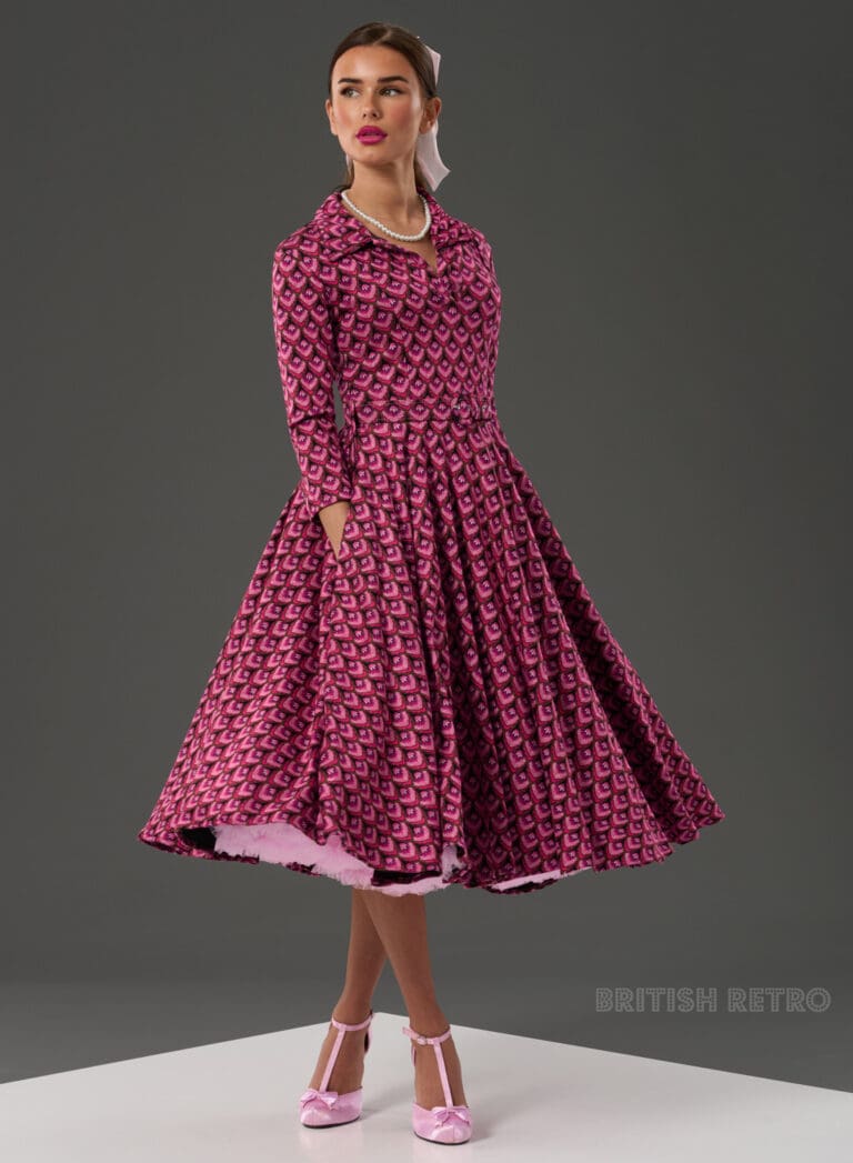 Black Ribbon 50s Style Cartwheel Hat | British Retro