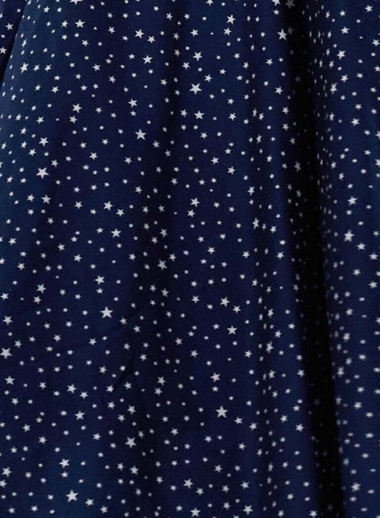 'Carmen' Navy Starlets Vintage Style Full Circle Dress | British Retro