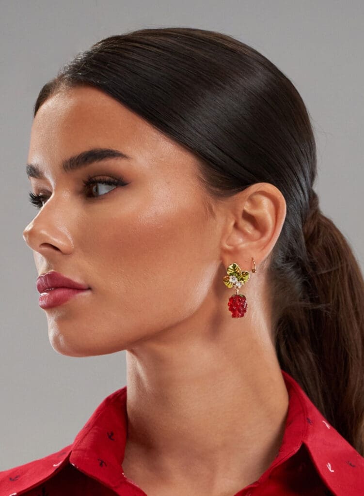 Retro Raspberry Earrings | British Retro